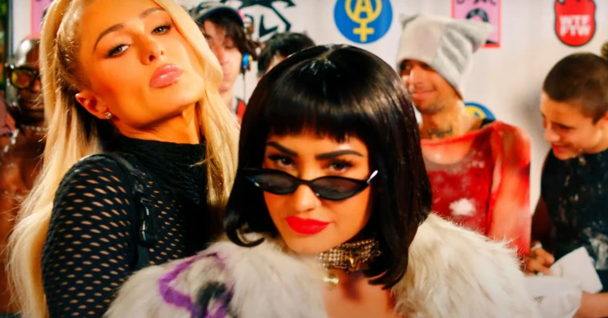 Demi Lovato And Paris Hilton Burn Rubber In Substance Video