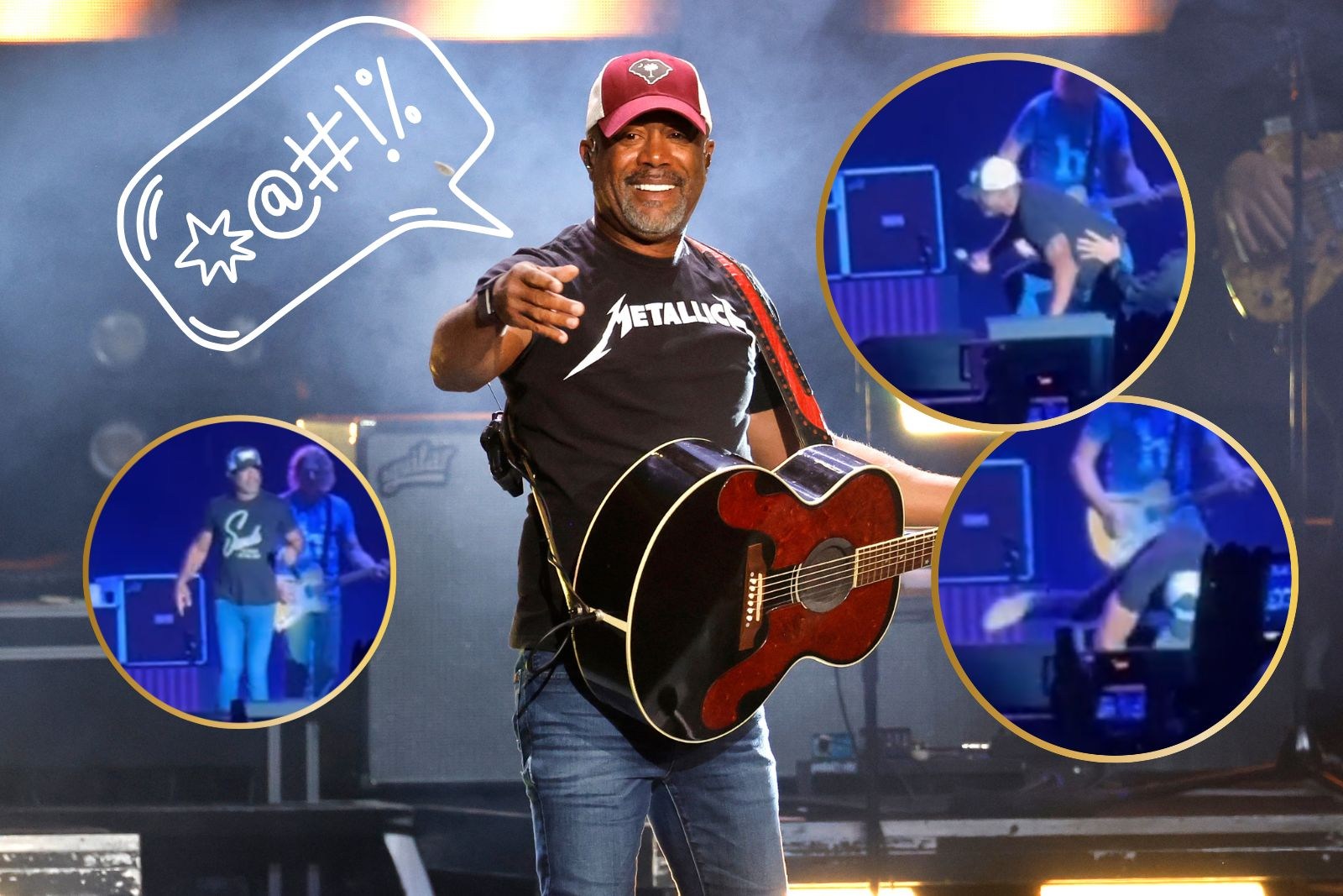 Watch: Darius Rucker Takes a Tumble Onstage, Lets an F-Bomb Fly | DRGNews