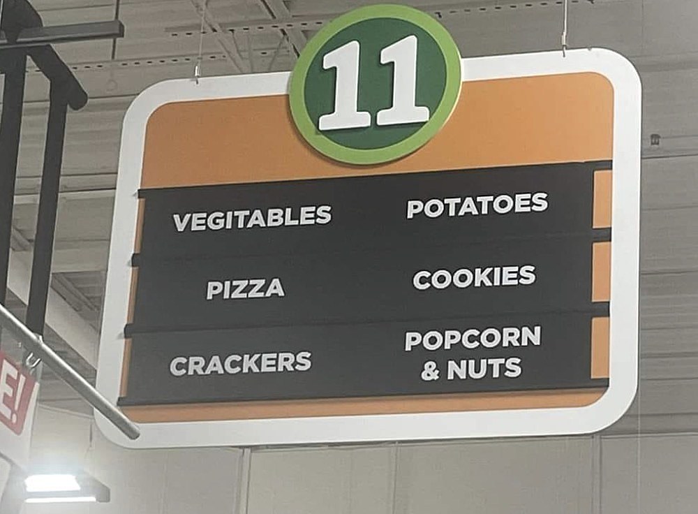 Grocery Store Aisle Signs