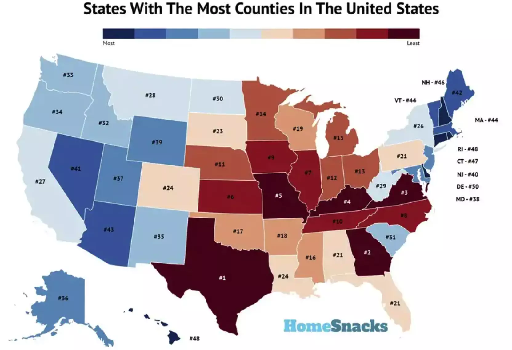 Missouri Has More Counties than Almost Every Other State