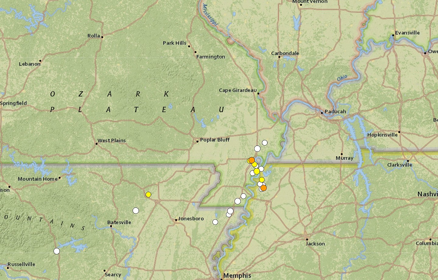 32 Quakes on Missouri's New Madrid Fault in 30 Days - Many Felt