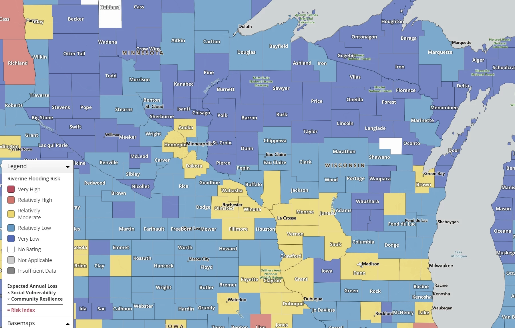 See 12 Terrifying Wisconsin Natural Disaster Risk Maps from FEMA