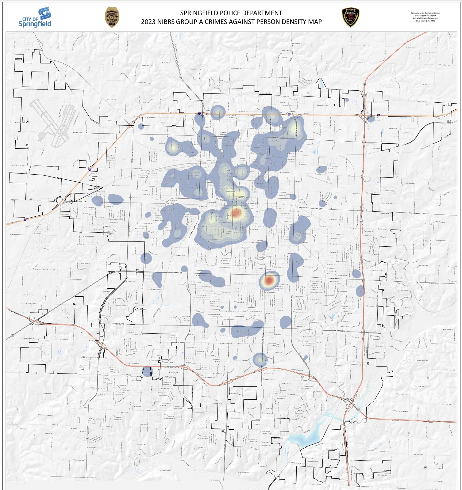 'Heat Maps' Show Springfield, Missouri's Most Dangerous Places
