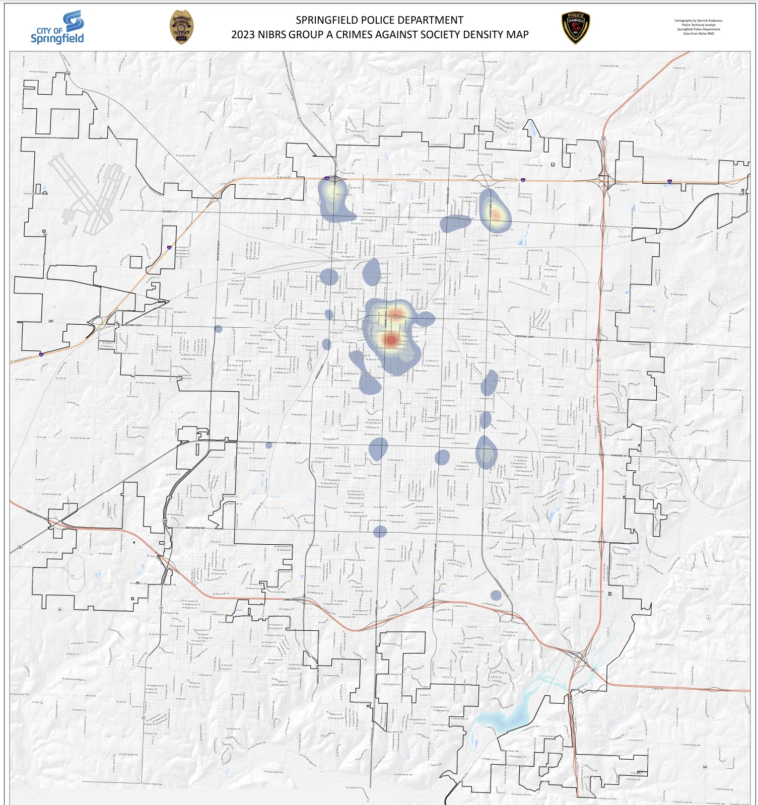 'Heat Maps' Show Springfield, Missouri's Most Dangerous Places