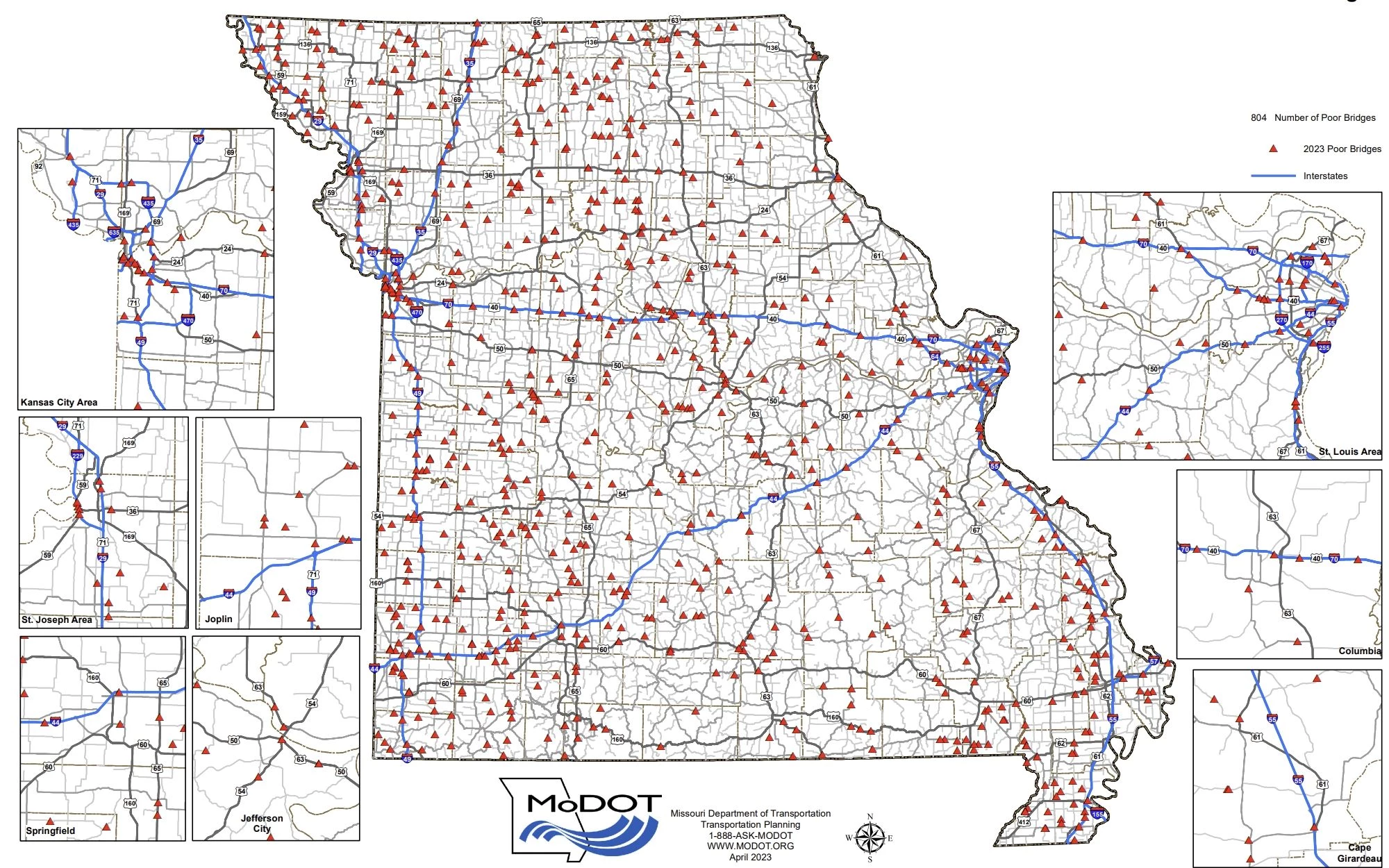 Warning: Missouri Has One of the Highest At-Risk Bridge Totals