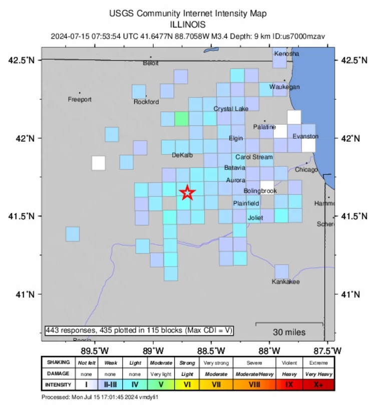 Bizarre Earthquake in Northern Illinois Monday Felt By Hundreds