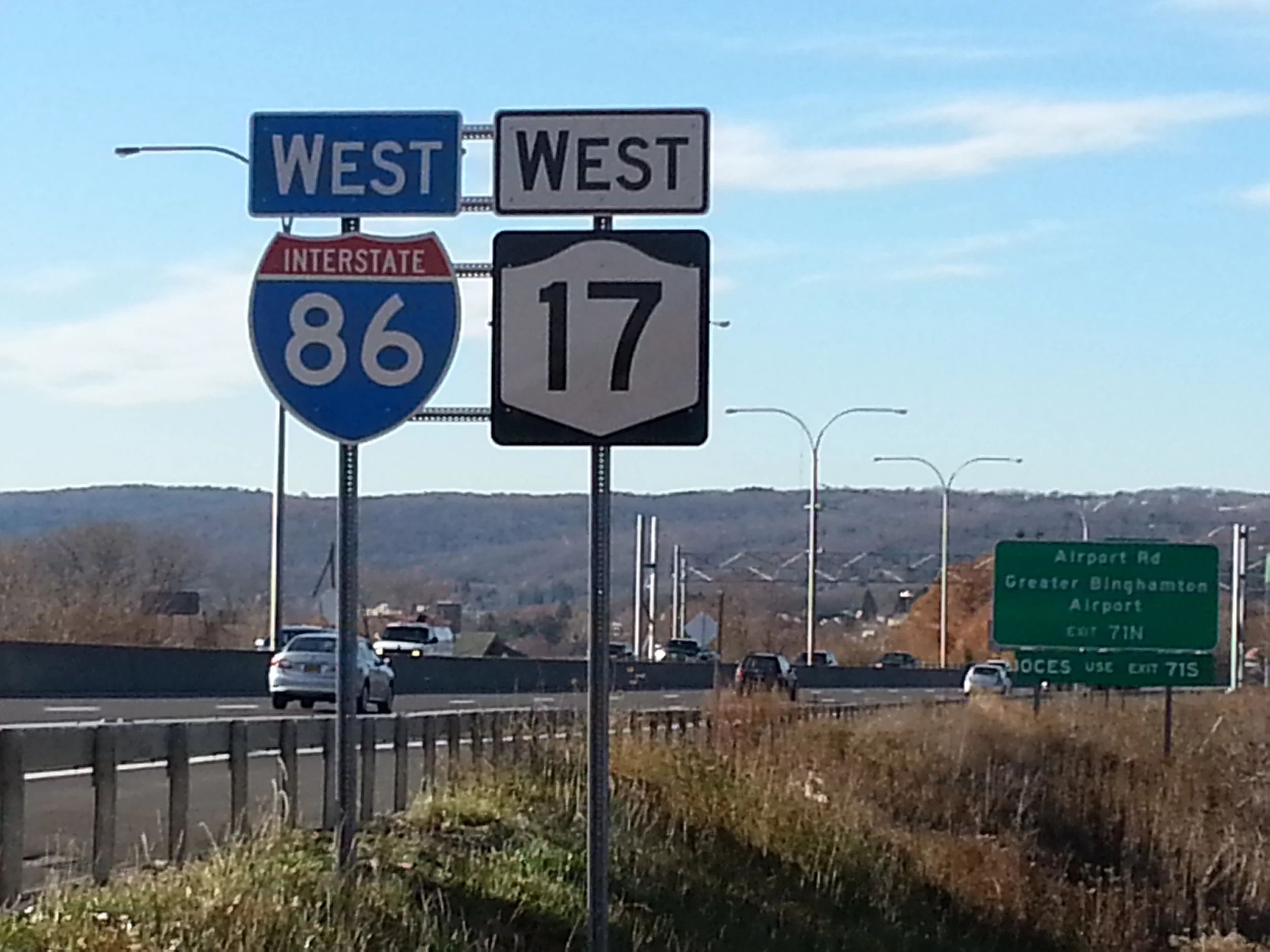Binghamton “I-86″ Sign Installed Prematurely