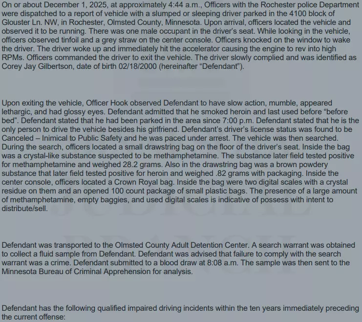 Slumped Motorist Busted with Meth and Heroin by Rochester Police - NewsBreak