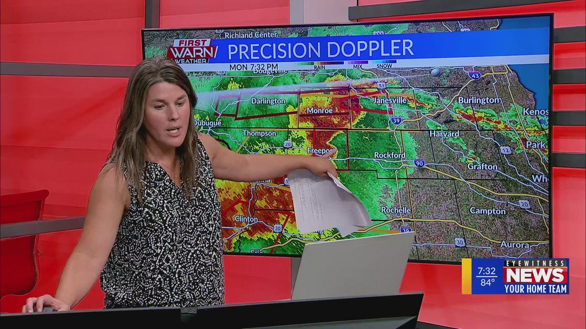 WTVO And WQRF Meteorologist Stands Out For Composure In Storm Reporting
