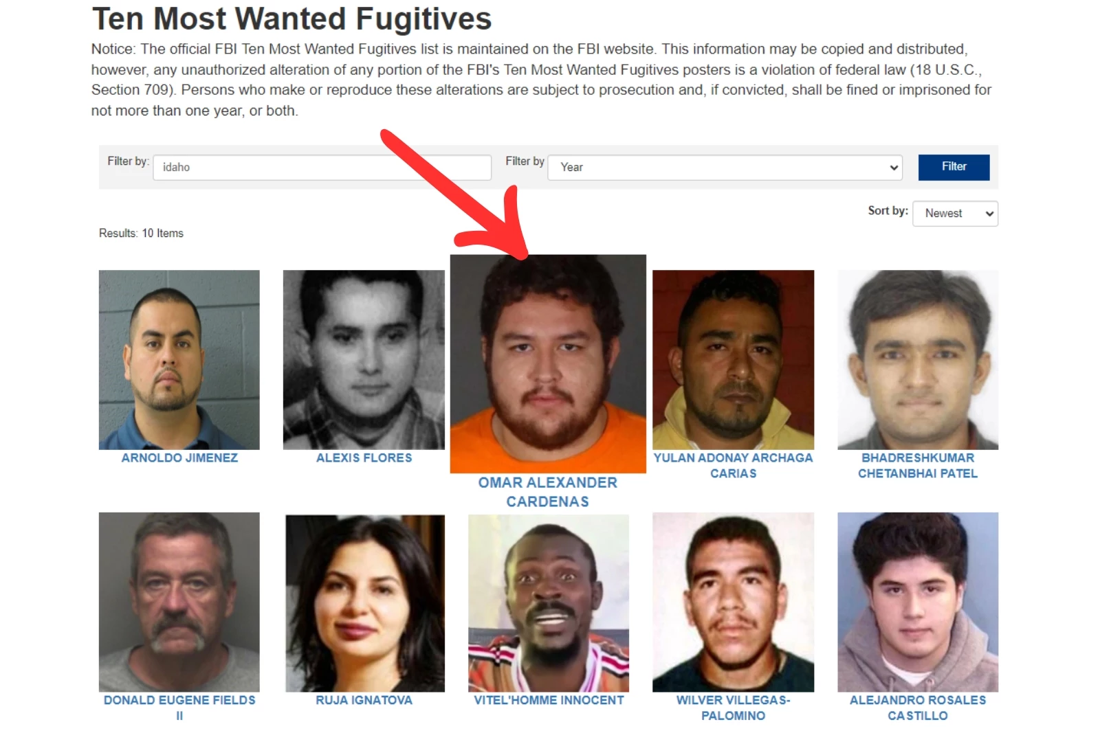 The Worlds 10 Most Wanted